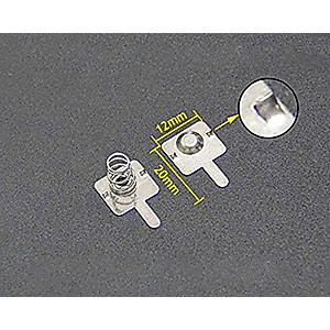 YXQ 100Pairs AA Battery Spring Plate Set Contact Positive Negative Conversion Silver Tone