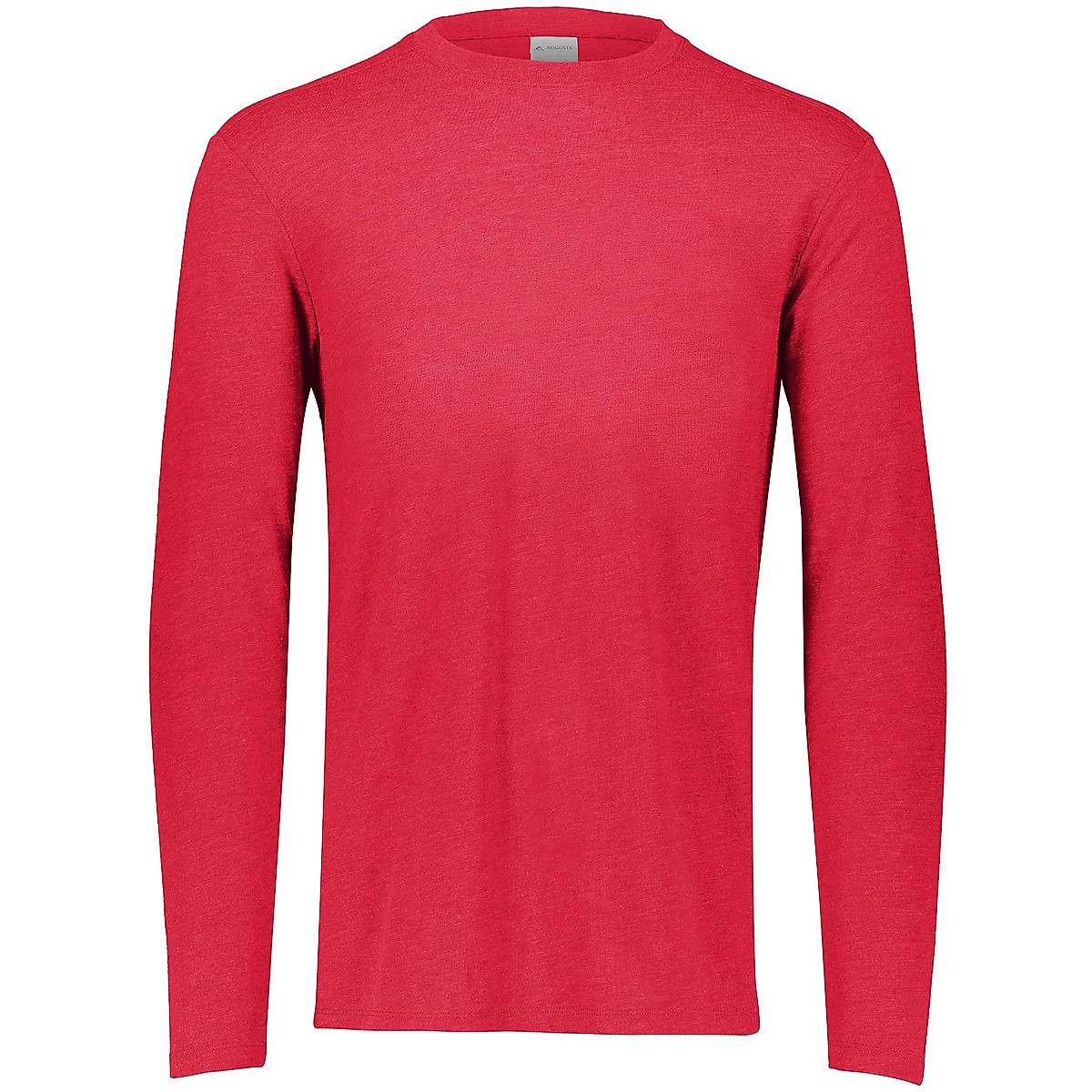 Augusta Sportswear Boys Tri-Blend Long Sleeve Crew, Red Heather, M