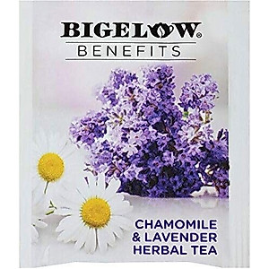 Bigelow Benefits Sleep Chamomile & Lavender Herbal Tea 18 Tea Bags (Pack of 2)