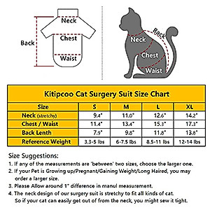 Professional Surgery Recovery Suit for Cats Paste Cotton Breathable Surgery Suits for Abdominal Wounds and Skin Diseases for Cats Dogs, After Surgery Wear Suit (M (6-8 lbs), Doughnut)