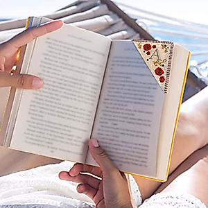 Personalized Embroidered Corner Bookmark Letters Cute Flower Bookmarks Felt Triangle Book Markers Corner Bookmark for Book Lovers (D, Fall)