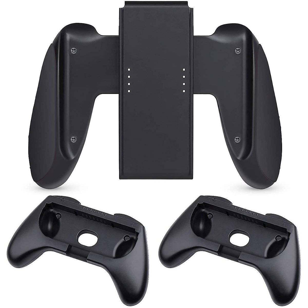 HEYSTOP Grip Compatible with Nintendo Switch OLED/Nintendo Switch JoyCon 3 Pack, Wear Resistant Game Switch Controller Handle Case Kit for Nintendo Switch Joy Con, Black