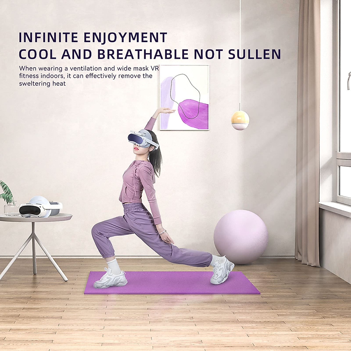 For Pico 4 Leather Protector Pad, Breathable Wide Ice Silk Protector Pad, VR Cooling Fan Set (Protective cover + ice silk sponge)