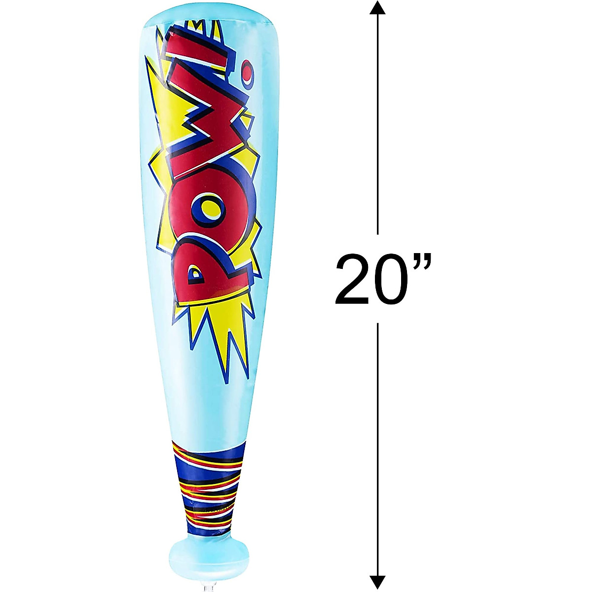 ArtCreativity 20 Inch Pow Inflatable Baseball Bats, (Pack of 12), Baseball Goodie Bags Favors & Superhero Birthday Boy Party Favors, Inflatable Toys for Kids, Carnival Party Prizes for Kids