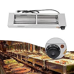 Electric Strip Heater Food Heat Lamp Overhead Food Warmer Infrared Strip Heater for Restaurants Buffets (24'')