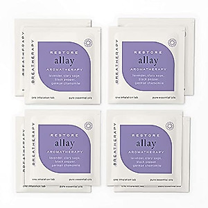 Breatherapy Pure Essential Oil Aromatherapy Inhalation Tabs, 8-Pack (Allay)