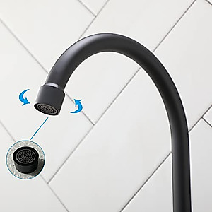 IKEBANA Black Kitchen Faucet,2 Handle Kitchen Sink Faucet with Side Sprayer Matte Black,3 or 4 Hole Lead-Free 360 Swivel Stainless Steel Commercial Kitchen Faucet for Rv Laundry Farmhouse Kitchen Sink