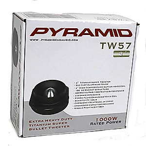 Pyramid PRO TW57 3" 4000W Titanium Car Audio Dome Bullet Super Tweeters