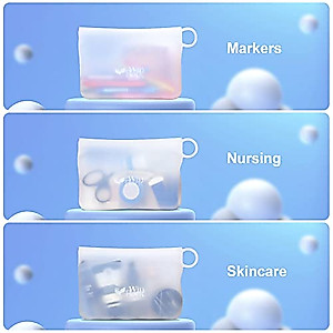 Winrock Silicone Reusable Storage bag Food Meal Storage Container, Outdoor, Travel, Makeup, Versatile Storage, Leakproof, Heat Resistant, Dishwasher safe.