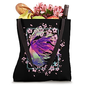 Japanese Fish Cherry Blossom Sakura Tree Japanese Koi Carp Tote Bag