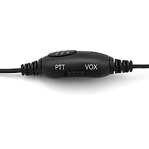 Over-Head Earpiece/Headset with Boom Mic &VOX for Midland/Alan GMRS/FRS GXT250 GXT1000VP4 LXT500VP3 LXT380 LXT118 2 Two Way Radios 2-pin Jack