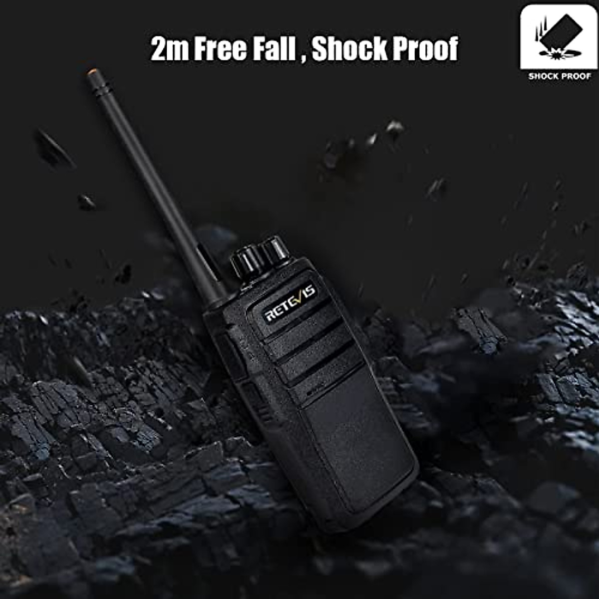 Retevis RT21 Walkie Talkies for Adults, 2 Way Radios Walkie Talkies Long Range, Portable FRS Two Way Radios with Earpiece, Handfree, for Government Education Churches Dealers(10 Pack)