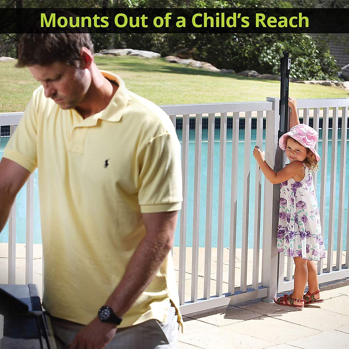 D&D Technologies ML3TPKA MagnaLatch Top Pull, Pool & Child Safety Magnetic Gate Latch and Lock, for Any Square Gate