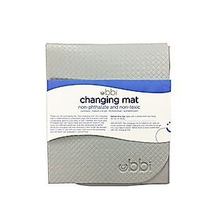 Ubbi Changing Mat, Soft and Comfortable, Easy to Clean and Carry on the go, Yoga-Mat Feel, Gray
