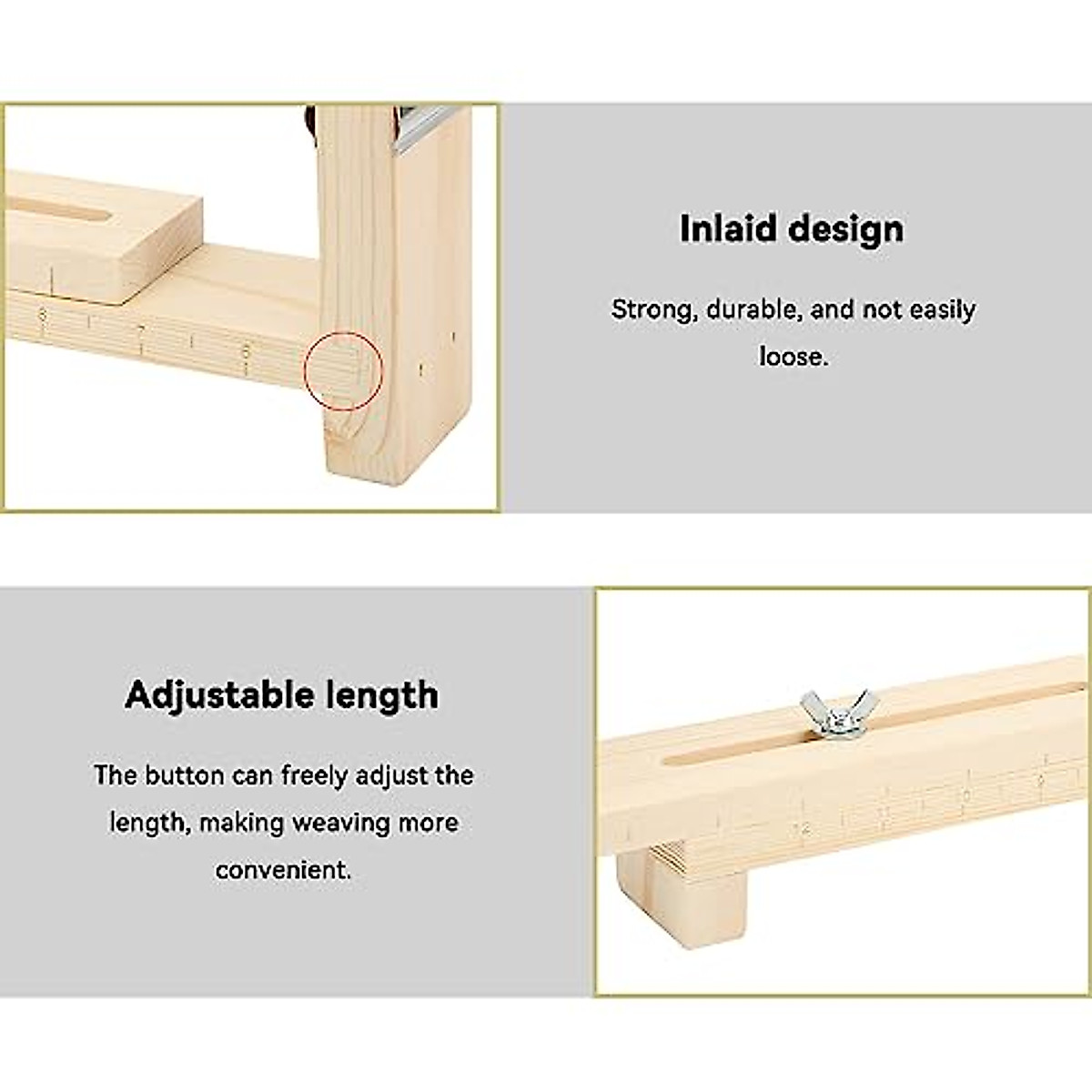 Cyrank Wood Bracelet Jig, Adjustable U Shape Jig Bracelet Maker Bracelet Braiding Tool with 2 Clips Paracord Bracelet Making Jig DIY Hand Knitting Braiding Tool