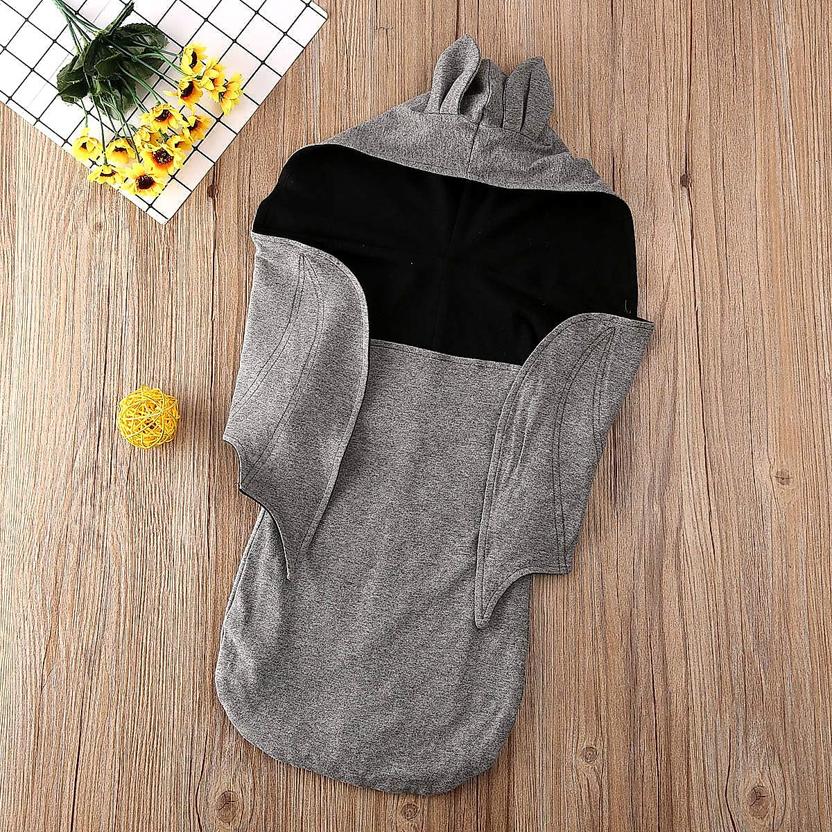 Baby Sleeping Bags, Newborn Infant Baby Soft Cotton Wrap Swaddle Blanket Bat Sleeping Sack for 0-6 Month Babies (0-3 Months, Grey)