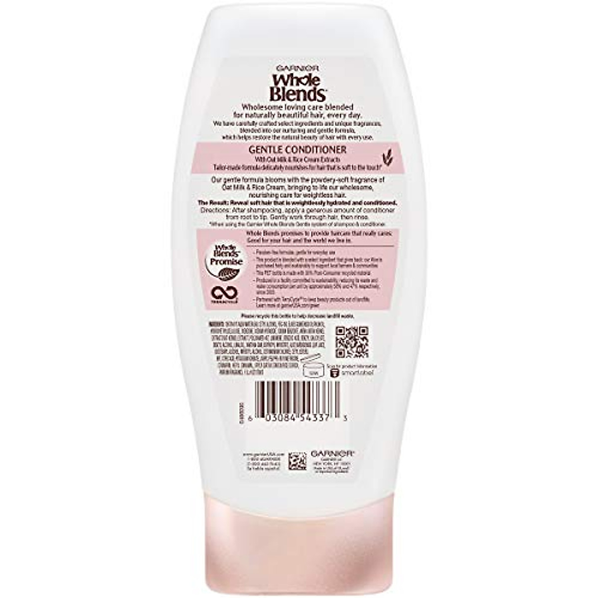Garnier Whole Blends Gentle Conditioner Oat Delicacy, For Sensitive Scalp, 22 fl. oz.