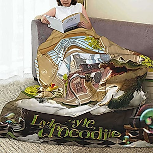 Crocodile Blanket Ultra-Soft for Couch Bed Warm 60"x50" Fleece Plush Throw Blanket Suitable for All Season