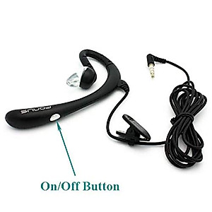 Wired Mono Headset Earphone w Mic Headphone 3.5mm Single Earbud Hands-Free Microphone Over-The-Ear Compatible with Motorola One Zoom Phone