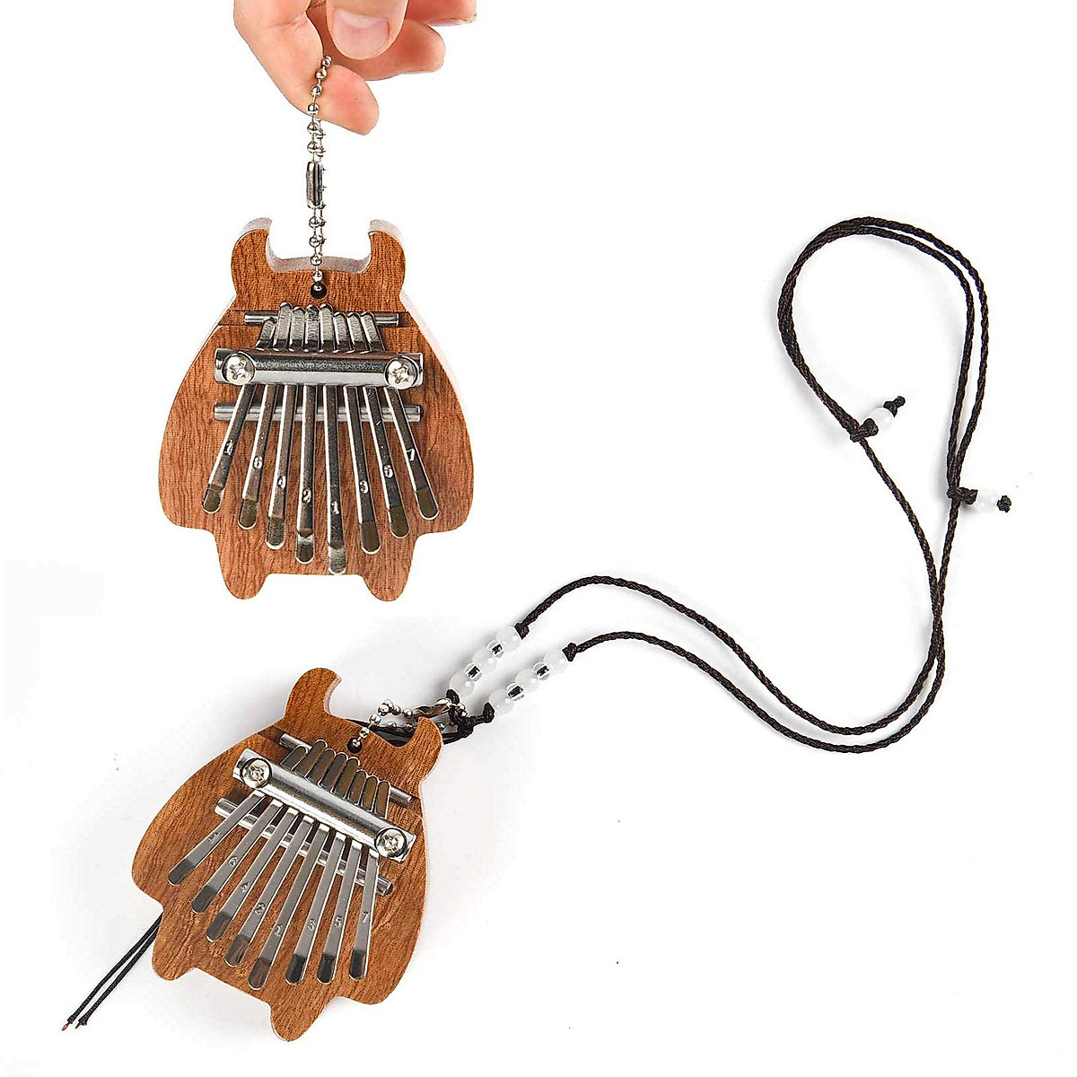 RIMLUFE cute mini kalimba calimba mbira hand harp musical instruments marimba small portable finger thumb piano accessories beginners piano instruments adults 8 key calming gifts