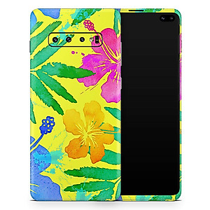 DesignSkinz Tropical Fluorescent v2 Protective Vinyl Decal Wrap Skin Cover Compatible with The Samsung Galaxy S20 (Screen Trim & Back Glass Skin)