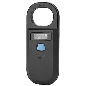 Pet Microchip Scanner, Handheld Pet ID Scanner Animal Microchip Reader with High Brightness Screen, Non?Contact Pet ID Tag Scanner Supports for EMID/FDX?B / ISO1784/85 (Black)