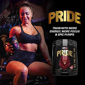 EHP Labs Pride Pre Workout Powder Energy Supplement - Sugar Free Preworkout for Men & Women, Energy Powder Boost Drink with BCAA - 280mg of Caffeine - Strawberry Snowcone (40 Servings)