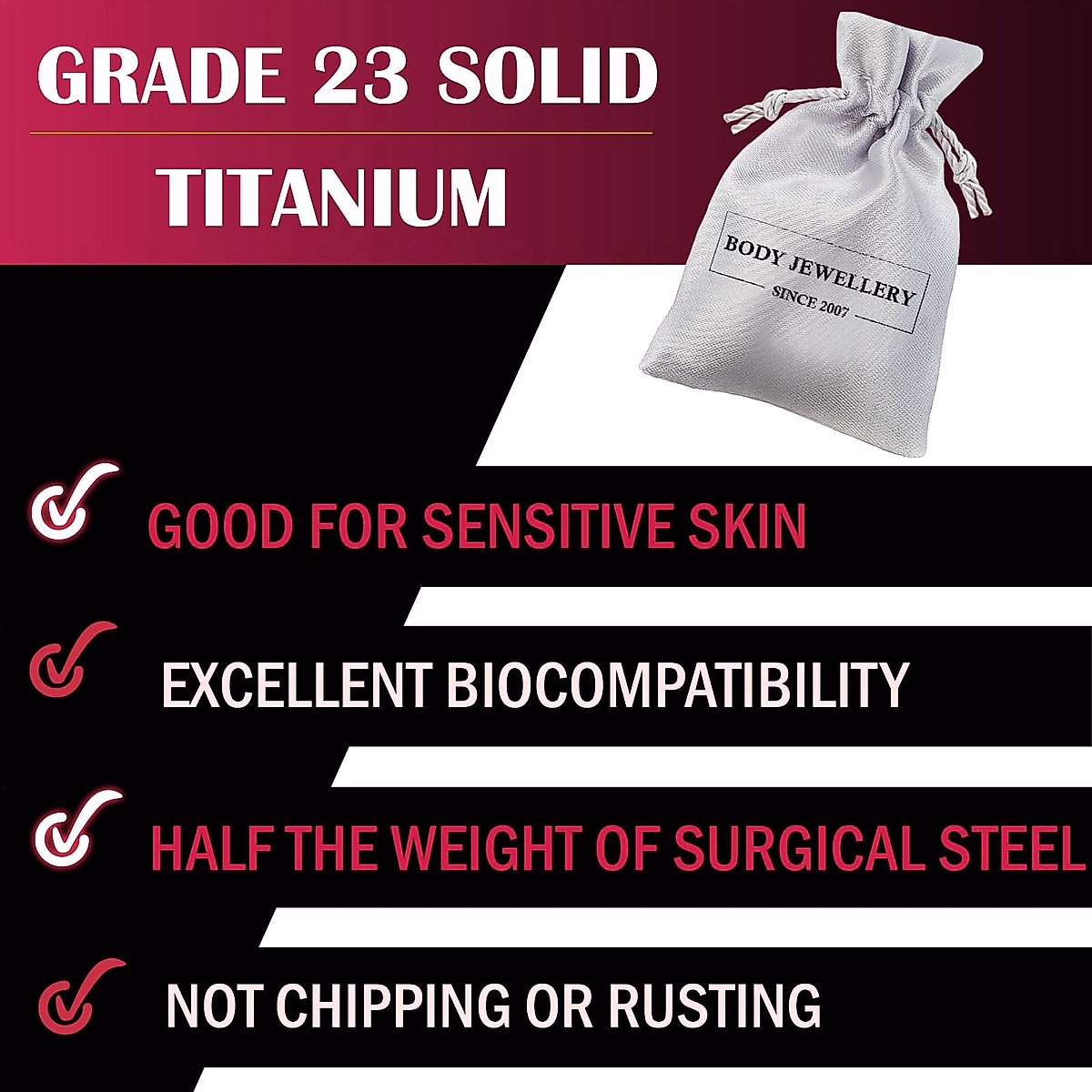 bodyjewellery 2pcs 16g Circular Barbell Jewelry Black Titanium G23 Tragus Cartilage Eyebrow Helix Snake Nose Septum Bite Lip Ear B2JCB