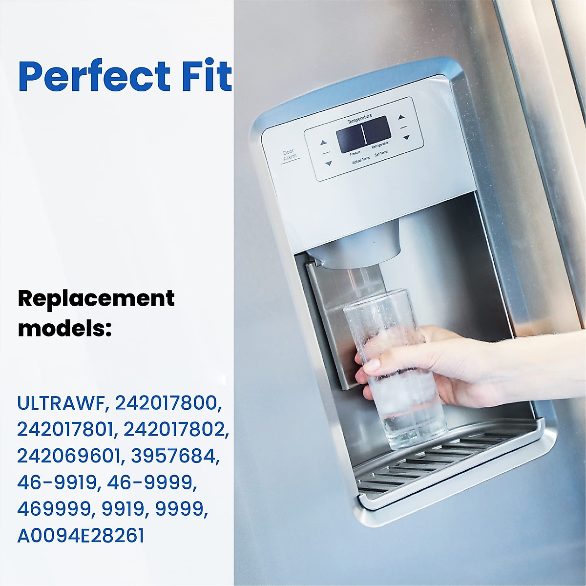 Haprait HP005 Replacement for Frigidaire ULTRAWF, Pure Source Ultra, Kenmore 9999, 469999, 46-9999, A0094E28261 Water and Ice, Height 11 inches, 2 Count