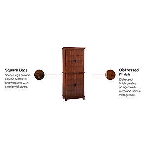 Arts & Crafts Oak Cottage Pantry by Home Styles, Brown