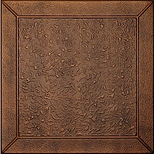 R27 Antique Bronze 20x20 Amazing Styrofoam Tin Look Ceiling Tiles Easy to Glue Up On Any Type of Surface