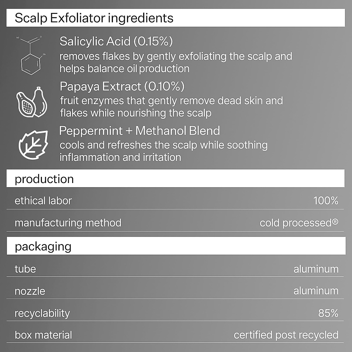 ACT+ ACRE Scalp Exfoliator, Cold Processed BHA Salicylic Acid, Plant Based, Relief for Dry Itchy Scalp, Exfoliating Mask for Oily Hair, 2 Fluid Ounces