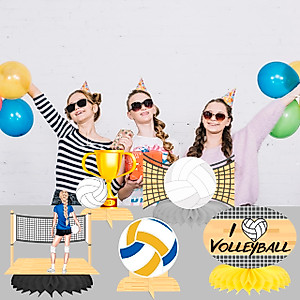 Volleyball Party Honeycomb Centerpieces Volleyball Birthday Party Decoration Volleyball Party Table Centerpieces Volleyball Table Decorations for Sport Themed Baby Shower Supplies