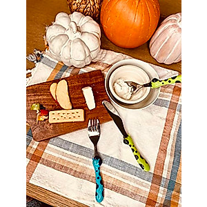 ANNOVA Children's Flatware 6 Pieces Kids Silverware - Stainless Steel Cutlery - 3 x Safe Forks, 3 x Dinner Spoons - Safe Toddler Utensils Without Knives for Lunch Box BPA Free - 2021 New Packaging