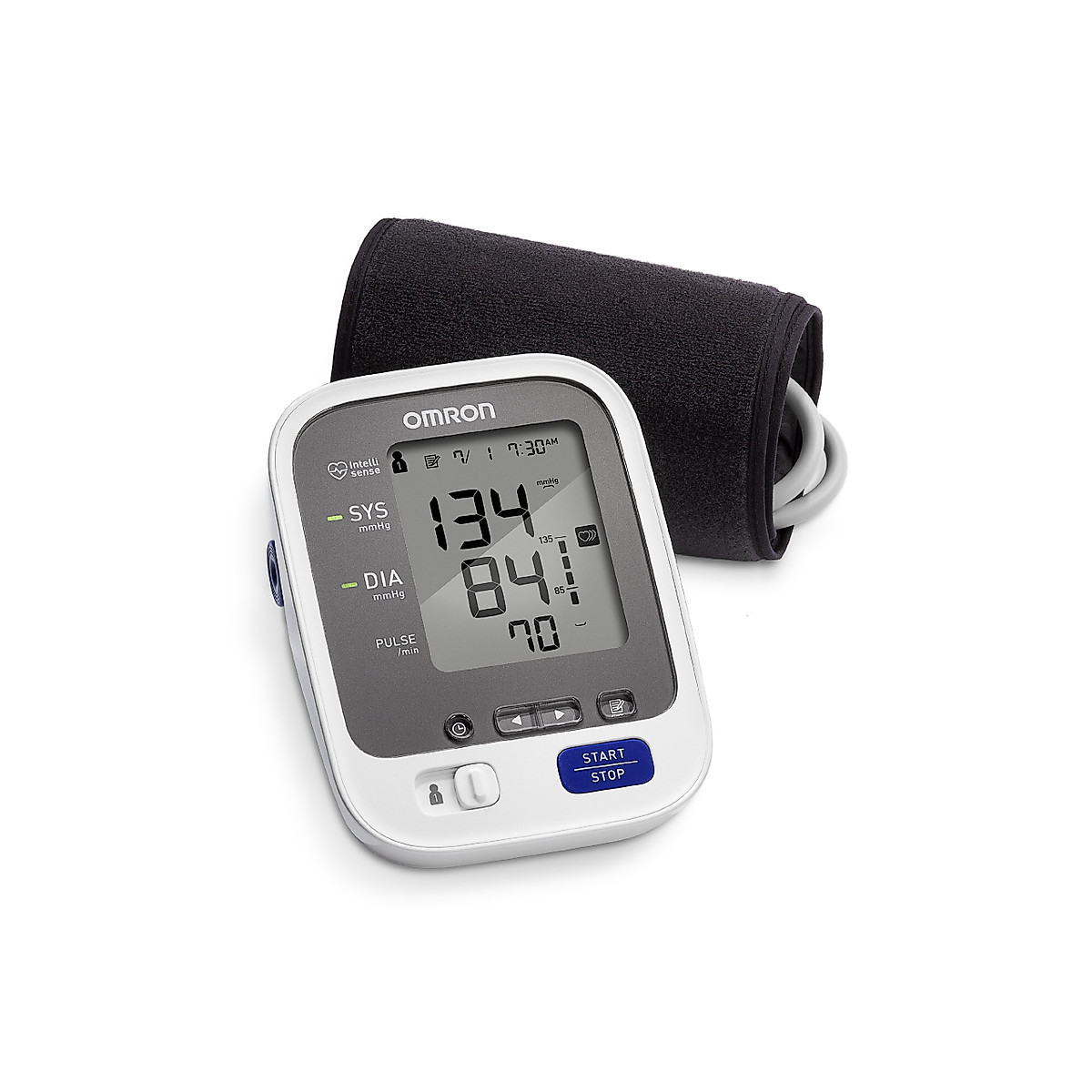 Omron 7 Series Upper Arm Blood Pressure Monitor; 2-User, 120-Reading Memory, Wide-Range Comfit Cuff, BP Indicator LEDs by Omron (BP760N)