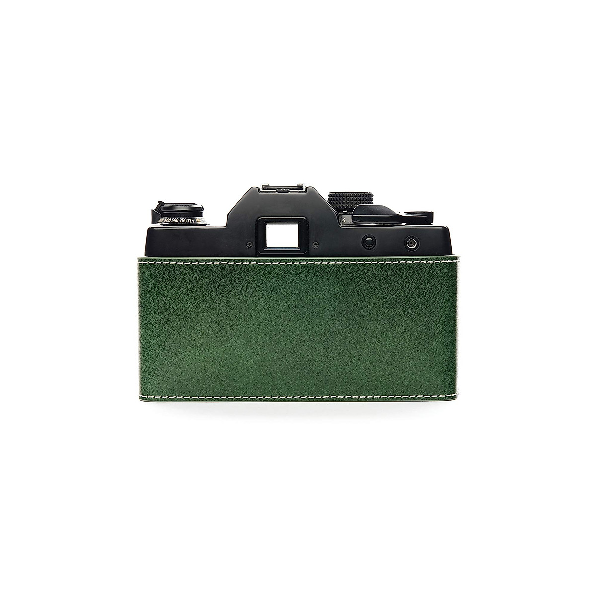 Contax RTS Case, BolinUS Handmade Genuine Real Leather Half Camera Case Bag Cover for Contax RTS/RTS II RTS2 Camera with Hand Strap (Green)