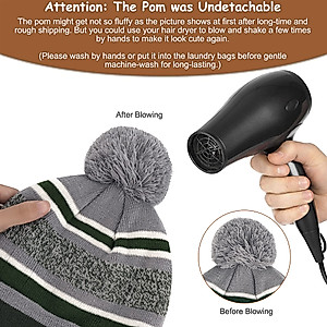 FZ FANTASTIC ZONE Kids Baby Girls Winter Knit Pompom Beanie Hats Caps Scarf Neck Warmer Touchscreen Gloves Set Fleece Lined