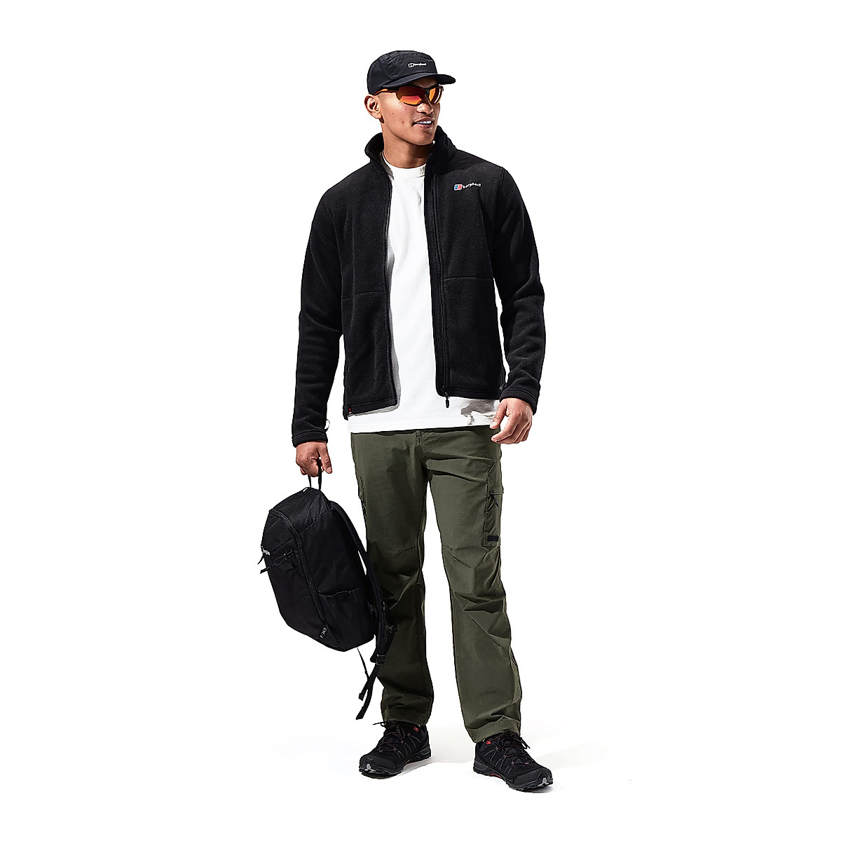 Berghaus Men's Prism Polartec Fleece Interactive Jacket, Black/Black, M