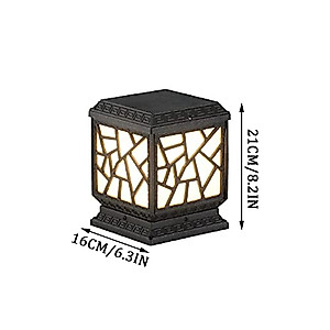 JSBDPHW Simple Aluminum Square Pillar Lamp E27 Lamp Base Outdoor Garden Wall Post Light Waterproof IP55 Villa Gate Column Light Lawn Light Landscape Light