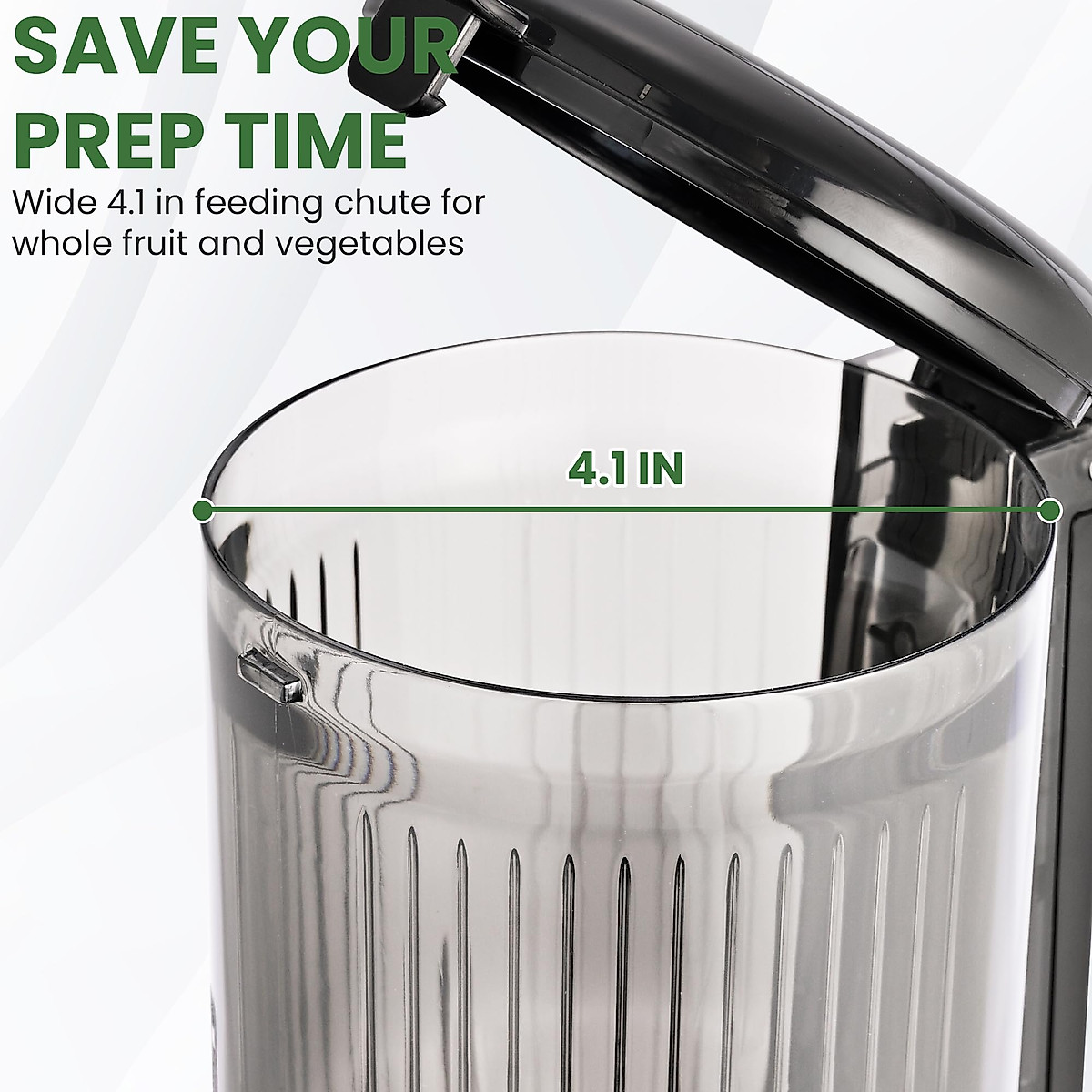Pukomc Juicer Machines, Cold Press Juicer with 4.1'' Large Feed，Slow Masticating Machines Chute Fit Whole Vegetable And Fruit，High Juice Yield Juicer Easy to Clean