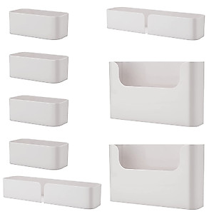Poeland Floating Shelf Wall Mounted Non-Drilling Adhesive Bathroom Organizer Ledge Shelf for Home Decor/Kitchen/Bathroom Storage 8pcs