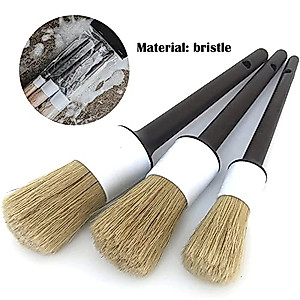 ALI2 Car Detailing Brush Set Clean Interior or Exterior Car Wheels Instrument Cluster Console and Door Panels Dashboard,Air Vents, no Metal Brush Parts,Set of 5