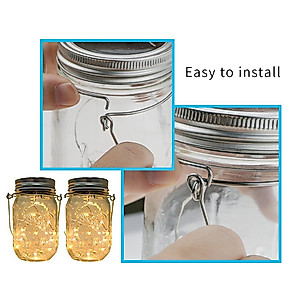 musscccm 12 Pack Stainless Steel Wire Handles (Handle-Ease) for Mason Jar, Ball Pint Jar, Canning Jars, Mason Jar Hangers and Hooks for Regular Mouth, Set of 12, Silver