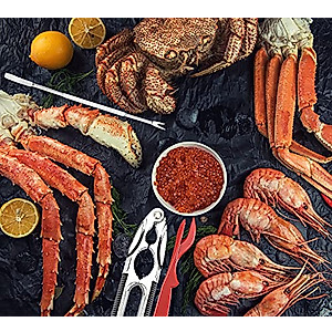 WENDOM Professional 10pcs Crab Leg Crackers and Tools Set with Storage Bag for Lobster, Crawfish, Prawns, Shrimp, Seafood Tools Easy Opener Shellfish Picks Knife