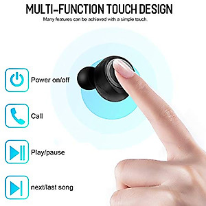 AICase Bluetooth Wireless Earphones, i30 Stereo Headphone with Charging Case, Bluetooth 5.0 Dual in-Ear Mini Earbuds, Earphones for Sports and Running