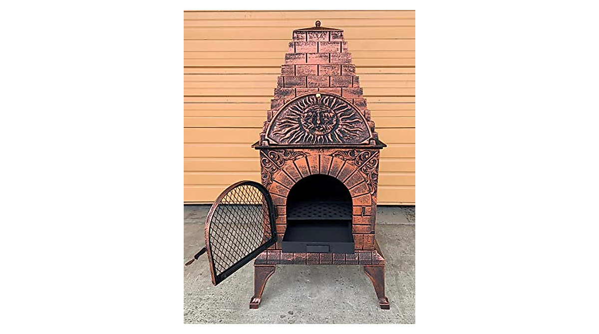 Deeco DM-0039-IA-C Aztec Allure Cast Iron Oven