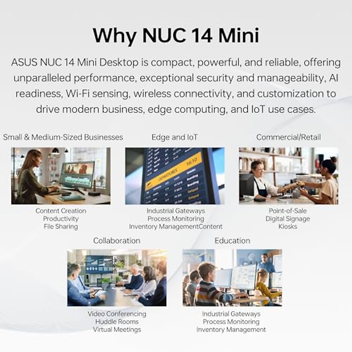 ASUS NUC 14 Pro Mini PC, Intel 6-Core Processor(Up to 4.7 GHz), 16GB DDR5 RAM, 2TB SSD, HDMI 2.1 Dual 4K Display, 2.5G Ethernet, 2X Thunderbolt 4, Wi-Fi 6 & Bluetooth, Windows 11 Pro, Black