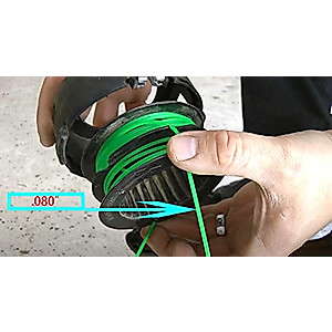 KEYHAO Green,1 lbs Coil of .080" X 400ft Round String Trimmer Line