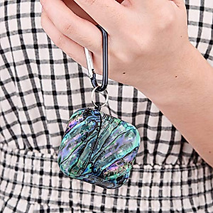 CAGOS for Airpods Case, Cute Marble Protective Hard Cover with Keychain Compatible with Apple Airpods 2nd/1st Generation Case for Women Girls (Turquoise Blue)