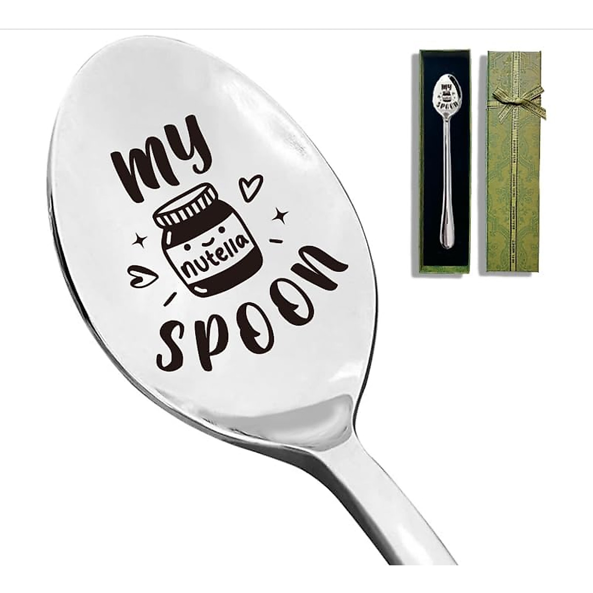 My Nutella Spoon Stainless Steel Spoon, Dessert Cake Nutella Spoon, Gifts for Women, Men, Nutella Lovers, Birthday Christmas Thanksgiving Graduation Housewarming Gifts, Unique Idea Gift